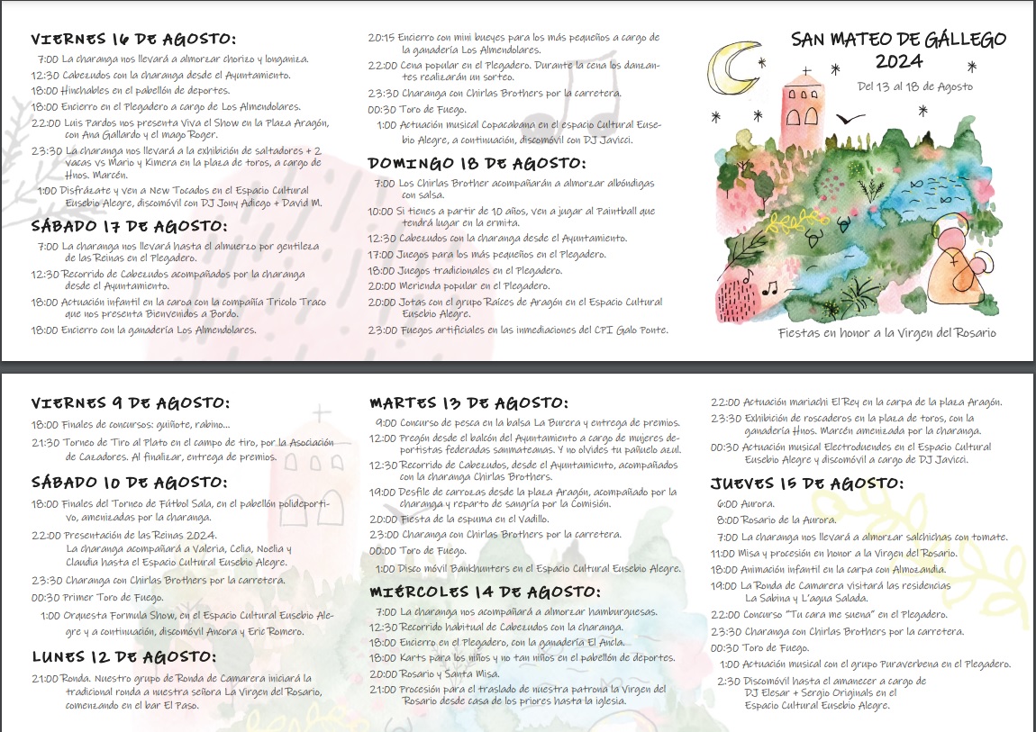 Programa de fiestas - Web ayuntamiento de San Mateo de Gallego